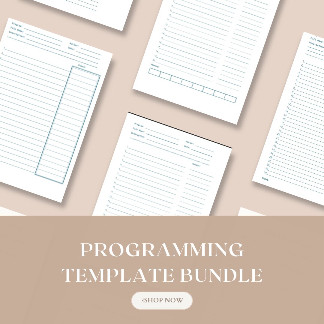 Coding/programmingtemplate Digital Notebook - Light & Dark Theme, for ...