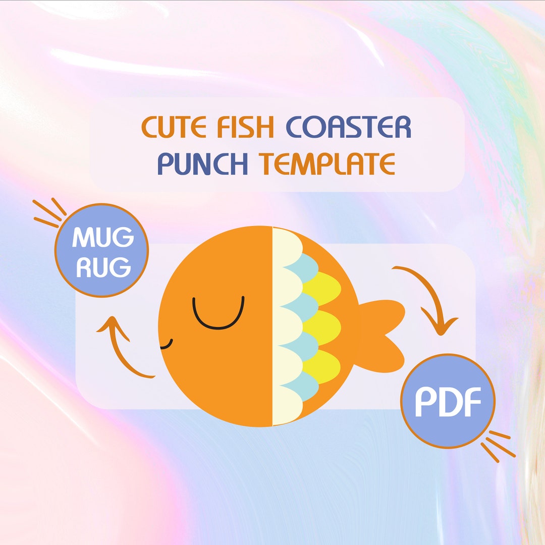 Fish Coaster Punch Needle Template,mug Rug, Punch Needle Patterns ...