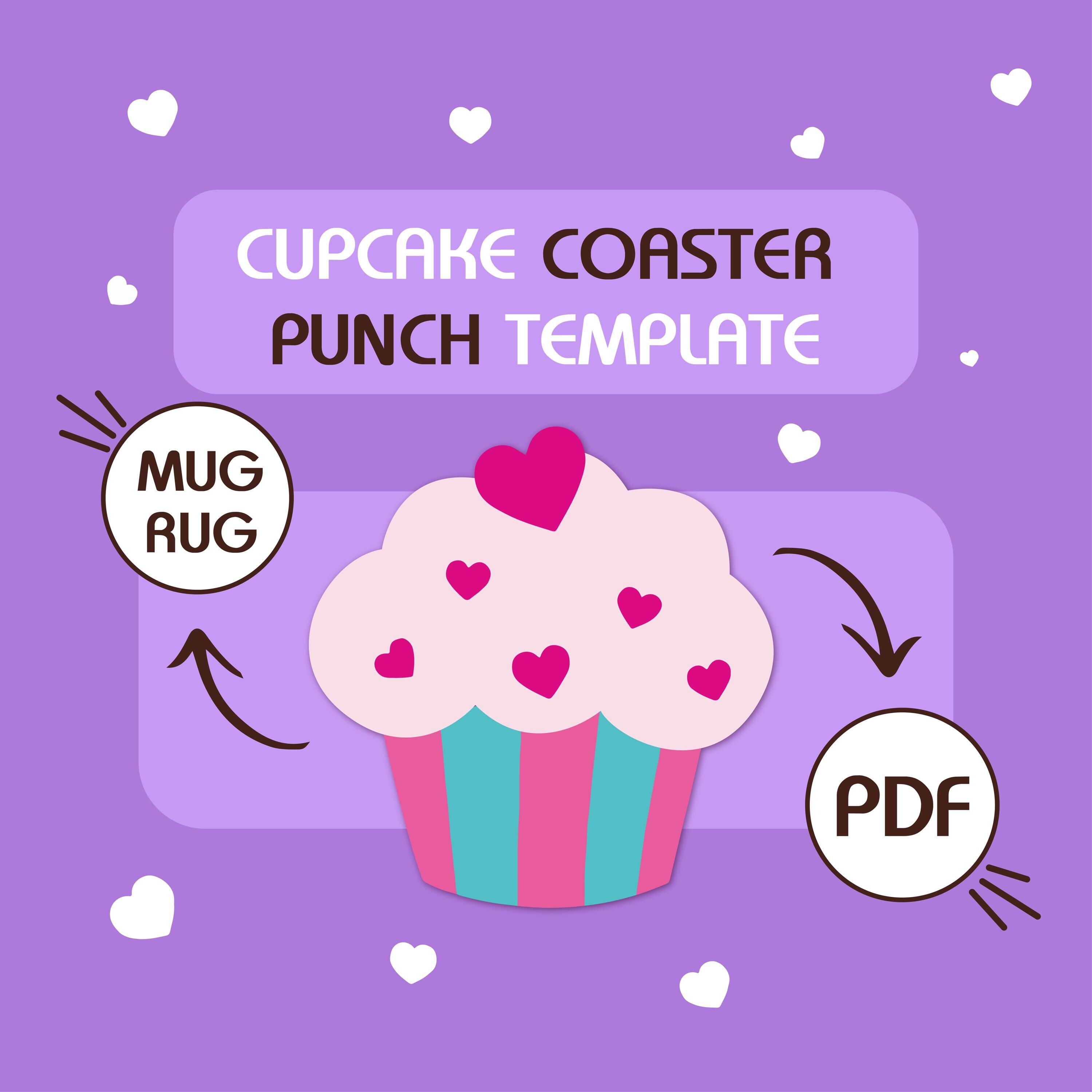Cupcake Coaster Punch Needle Pattern, Cupcakes Coaster Punch Needle ...