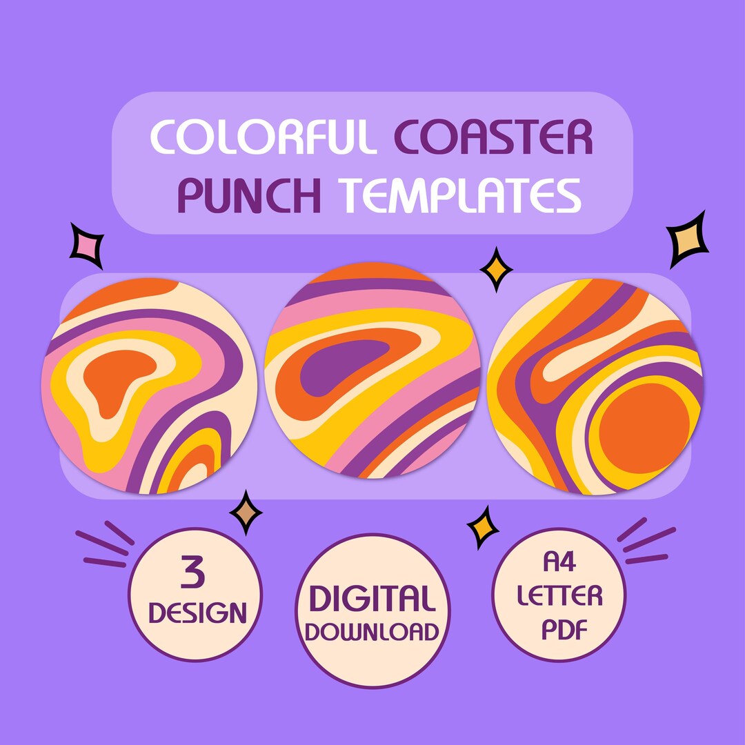 Colorful Punch Needle Pattern, Cartoon Characters Coaster Punch Needle ...