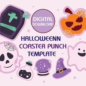 Halloween Character Punch Needle Coaster Template (digital Download) - Etsy