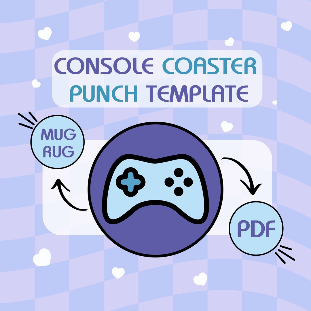 Console Coaster Punch Needle Pattern: Mug Rug Template (PDF Pattern) - Etsy