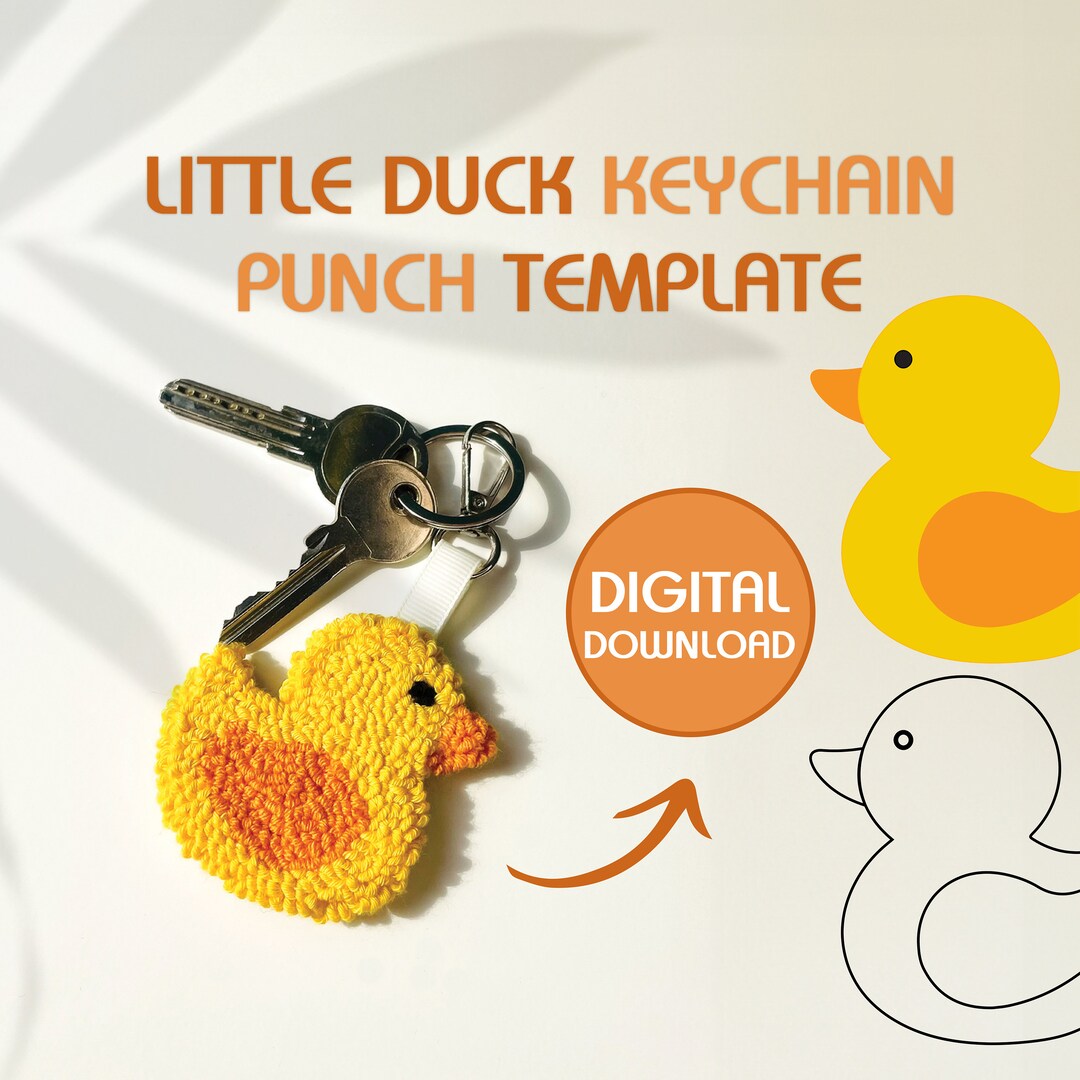 Duck Keychain Punch Needle Pattern: Magnet Template (digital Download ...