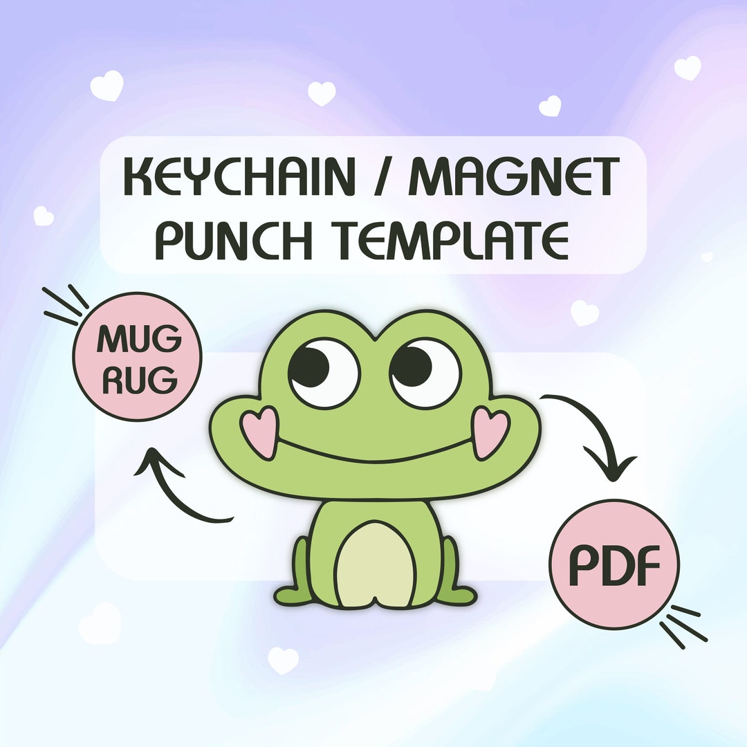 Frog Magnet Punch Needle Template, Punch Keychain, Punch Needle ...