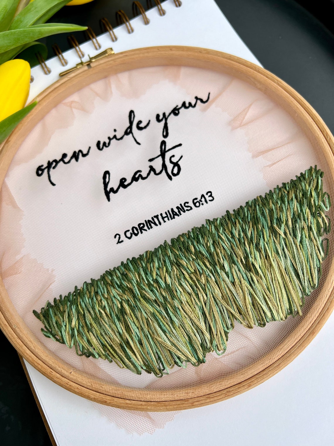 Landscape Bible Verse Embroidery - Individual Commission - Christian ...