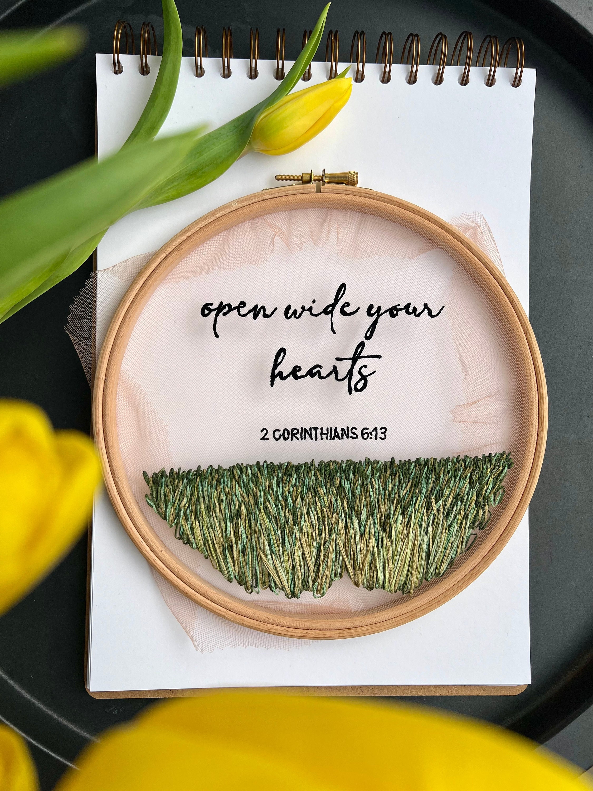 Landscape Bible Verse Embroidery - Individual Commission - Christian ...