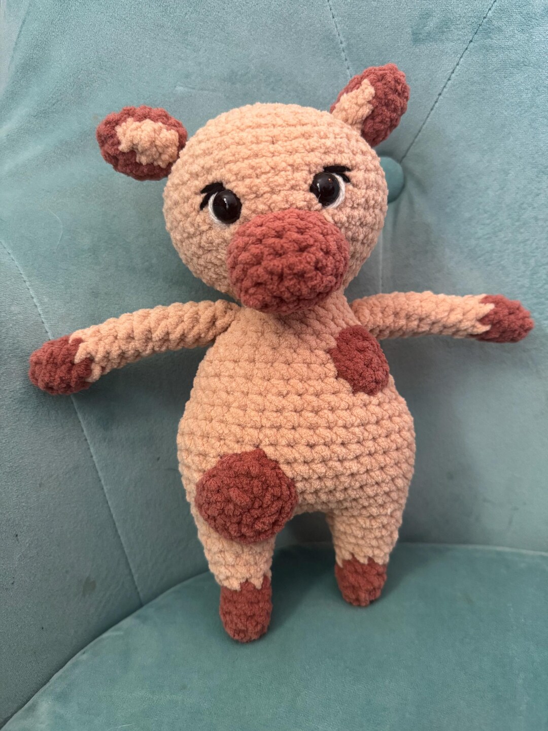 Little Cow Plushie, Small Cow Plushie, Chocolate Milk Cow, Cow Plush ...