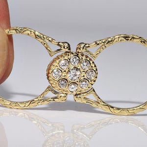 New Made 18k Gold Natural Diamond and Enamel Decorated Two Face Ring - Etsy