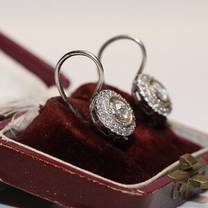 Vintage Circa 1990s 14k Gold Natural Diamond Decorated Drop Earring - Etsy