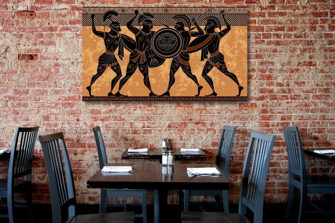Spartan Warrior Canvas Gift,game Room Canvas Print,spartans Wall Decor ...