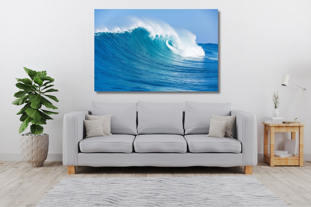 Blue Ocean Wave Poster Canvas Wall Art,nature Painting,sea Poster,ocean ...