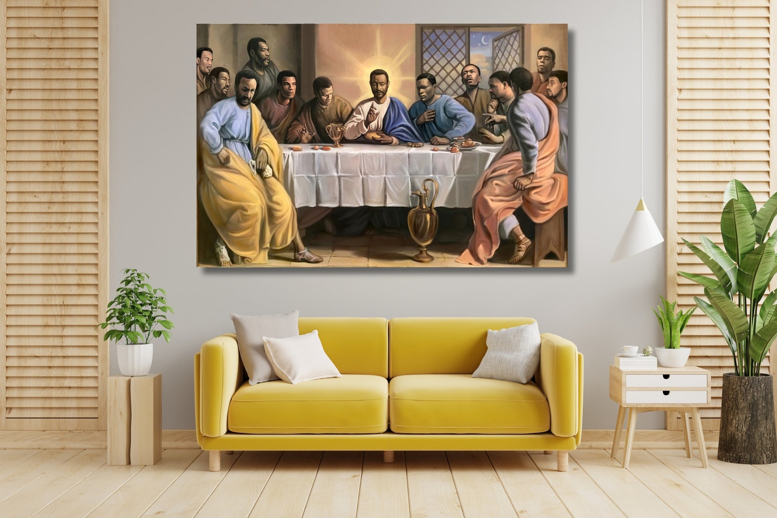 African American the Last Supper Jesus Christ Decor,christian Artwork ...