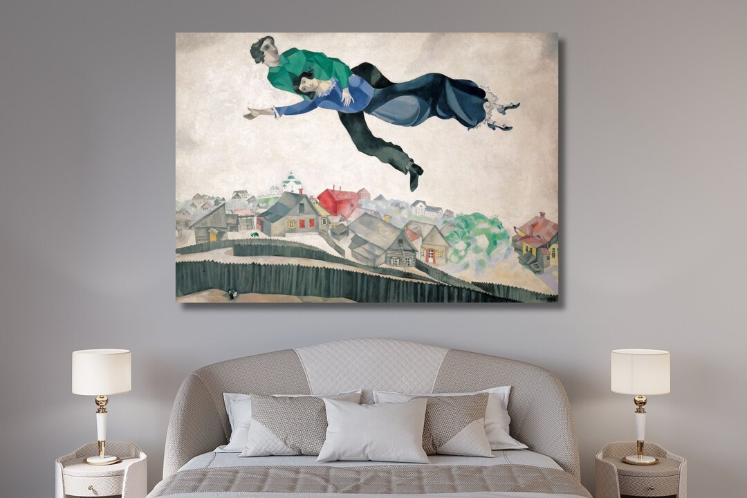 Marc Chagall Over the City Canvas Wall Art,marc Chagall Art,exhibition ...