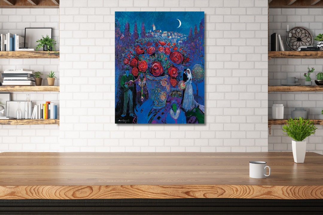 Marc CHAGALL Roses Canvas Wall Art|exhibition Poster Print|surrealism ...