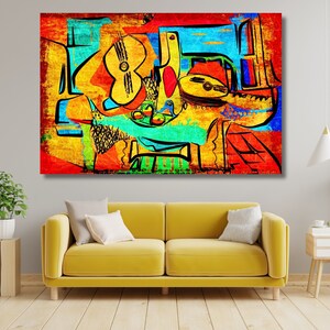 Pablo Picasso Musical Instruments Poster Canvas Wall Art,pablo Picasso ...
