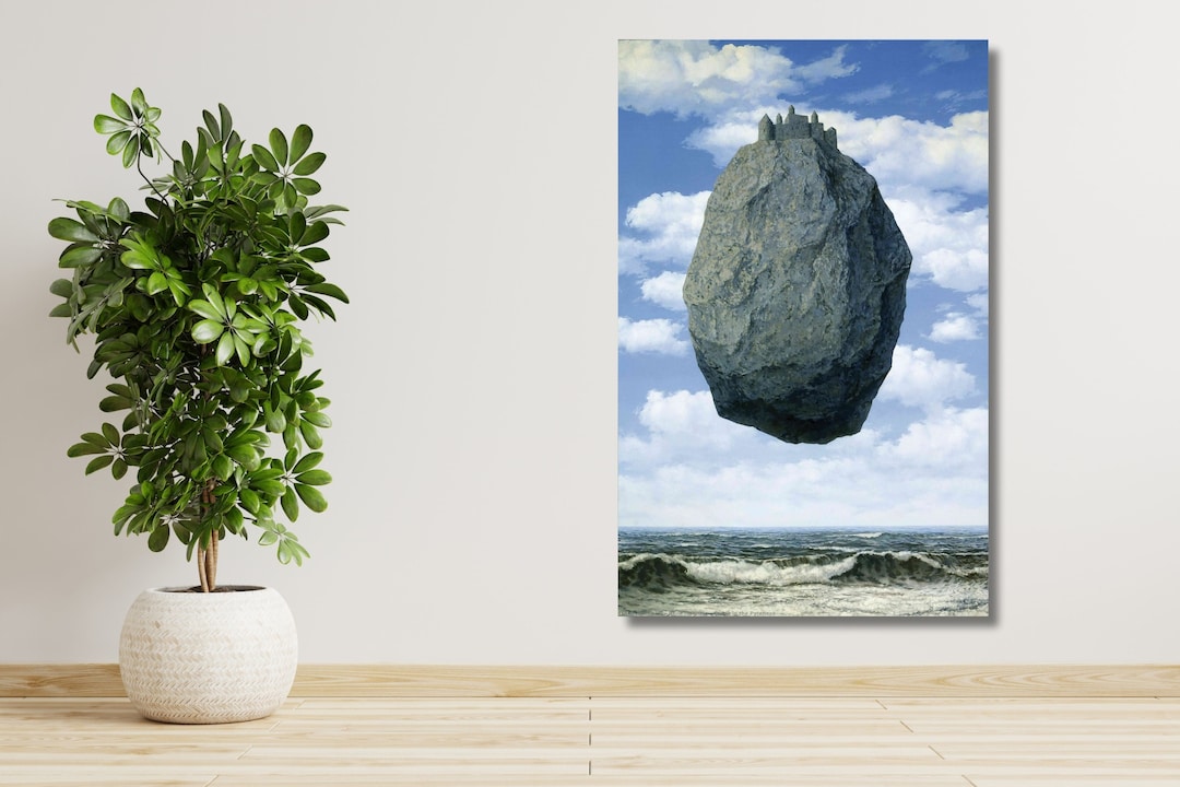 The Castle in the Pyrenees (1959) by Magritte Rene, Rene Canvas Print ...