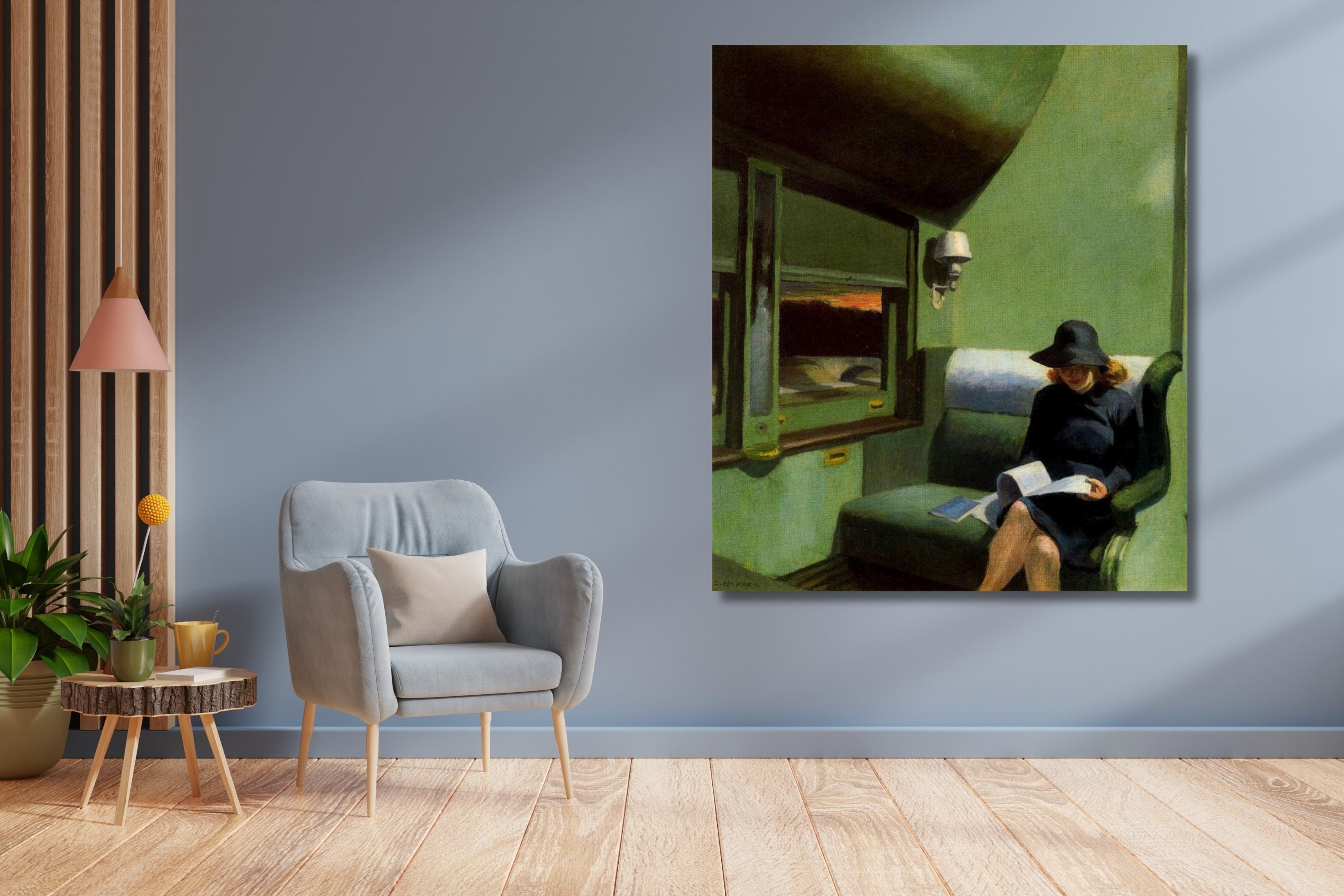 Compartment Car by Edward Hopper Canvas Wall Art, Edward Hopper Art ...