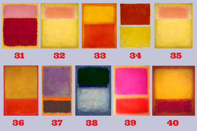 Custom Set of 3 Mark Rothko Reproduction Canvas Wall Decor|rothko ...