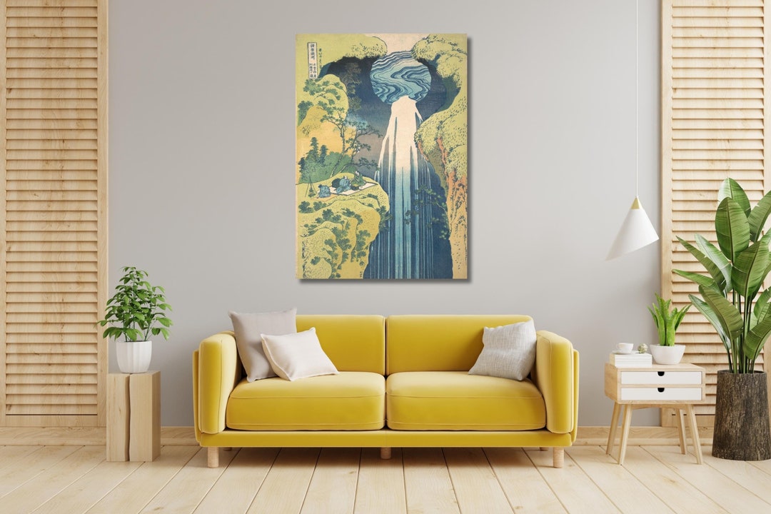 Amida Waterfall by Katsushika Hokusai Canvas Wall Art,traditional ...