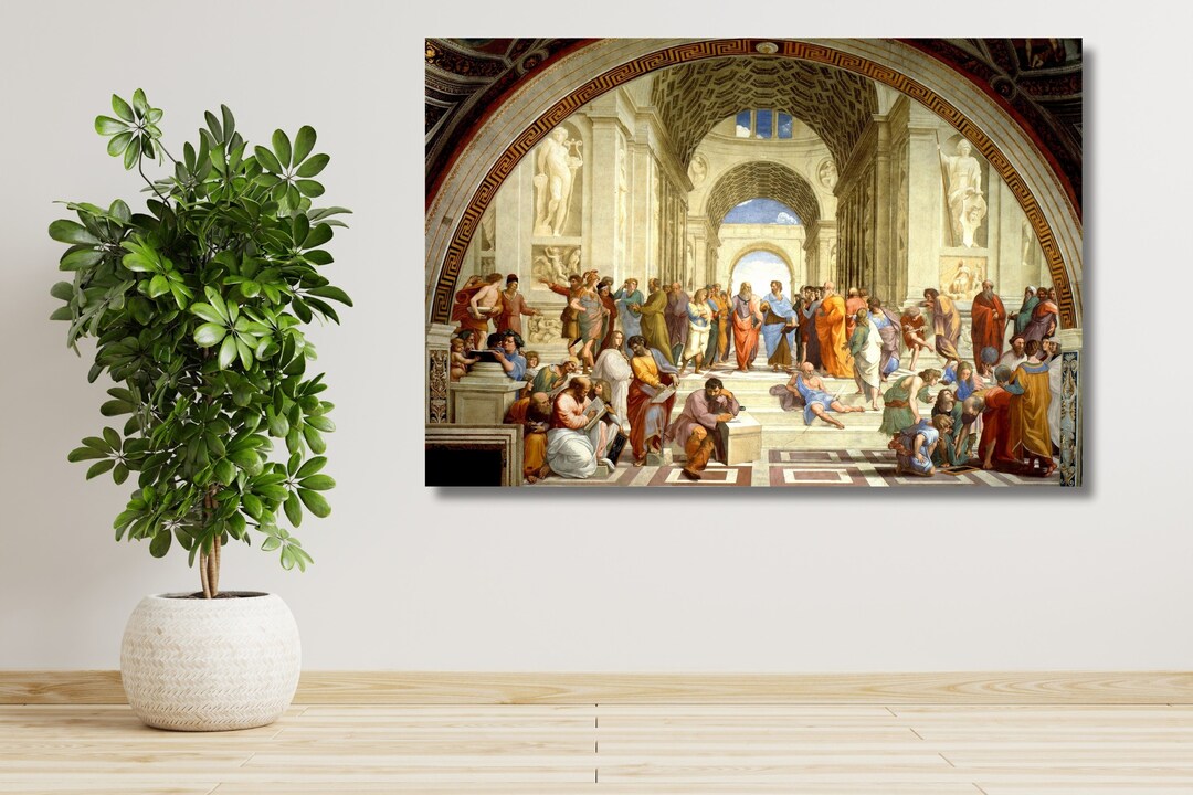 The School of Athens Canvas Wall Art,raffaello Sanzio Art,scuola Di ...