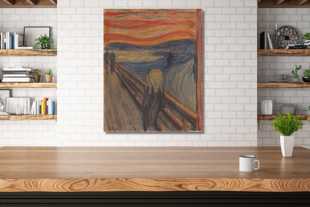 The Scream by Edvard Munch Poster Wall Art, Munch Art,the Scream Canvas ...
