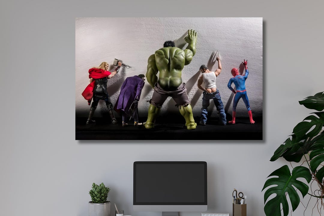 Avengers Movie Poster,avangers Toilet Superheroes Canvas Poster Wall ...