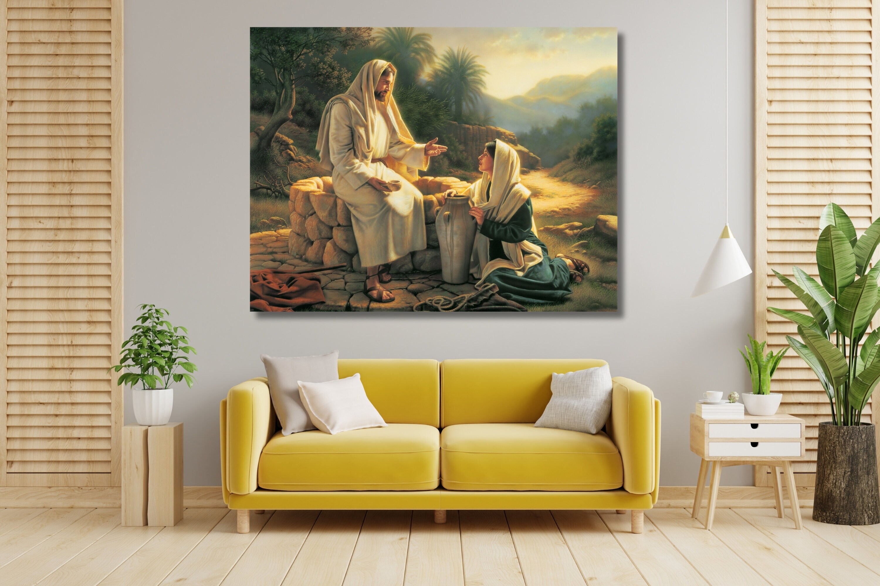 Jesus Talks With Samaritan Woman at Wellfine Giclee Printjesus and the ...