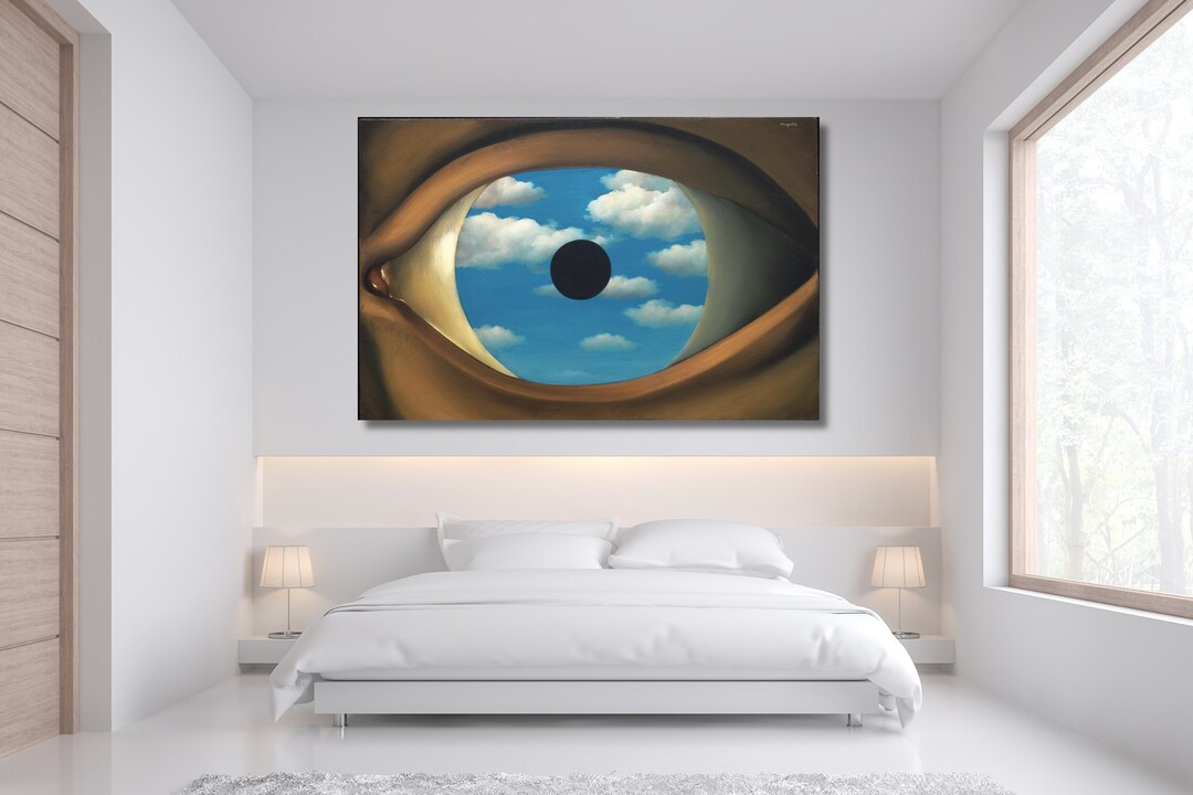 The False Mirror (1928) by Rene Magritte Canvas|original Vintage Print ...