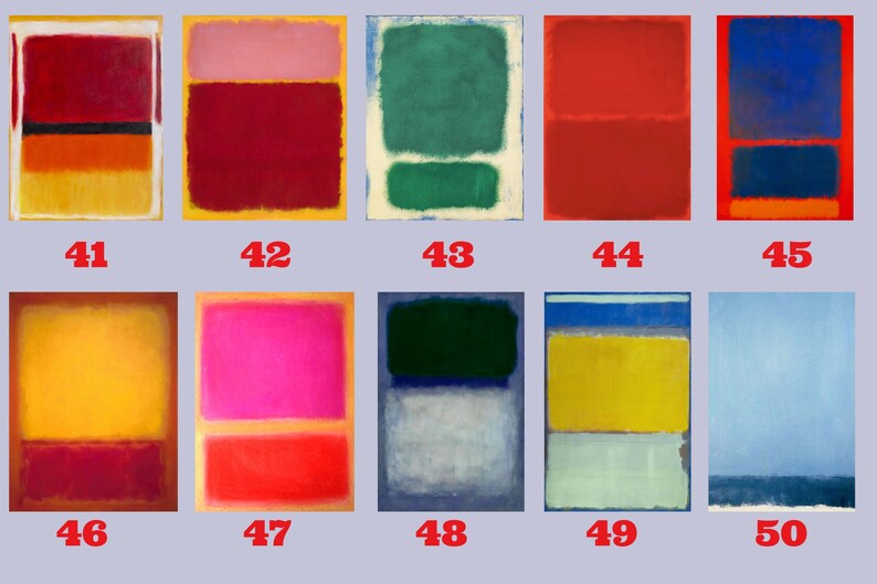Custom Set of 3 Mark Rothko Reproduction Canvas Wall Decor|rothko ...
