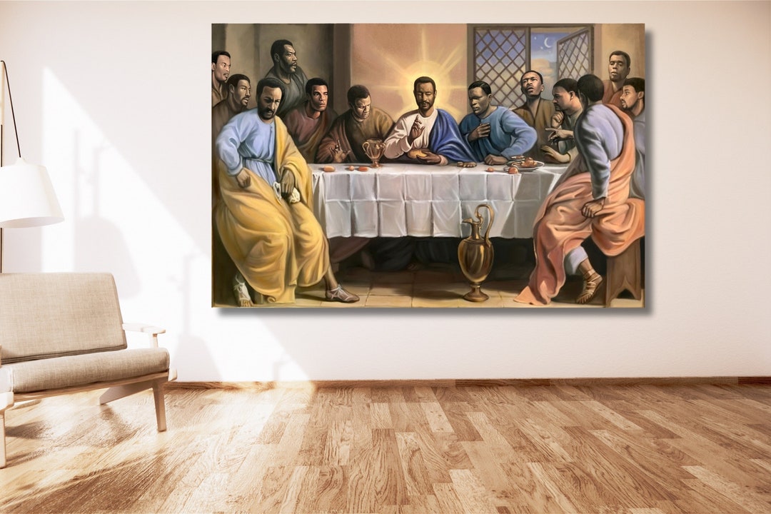 African American the Last Supper Jesus Christ Decor,christian Artwork ...
