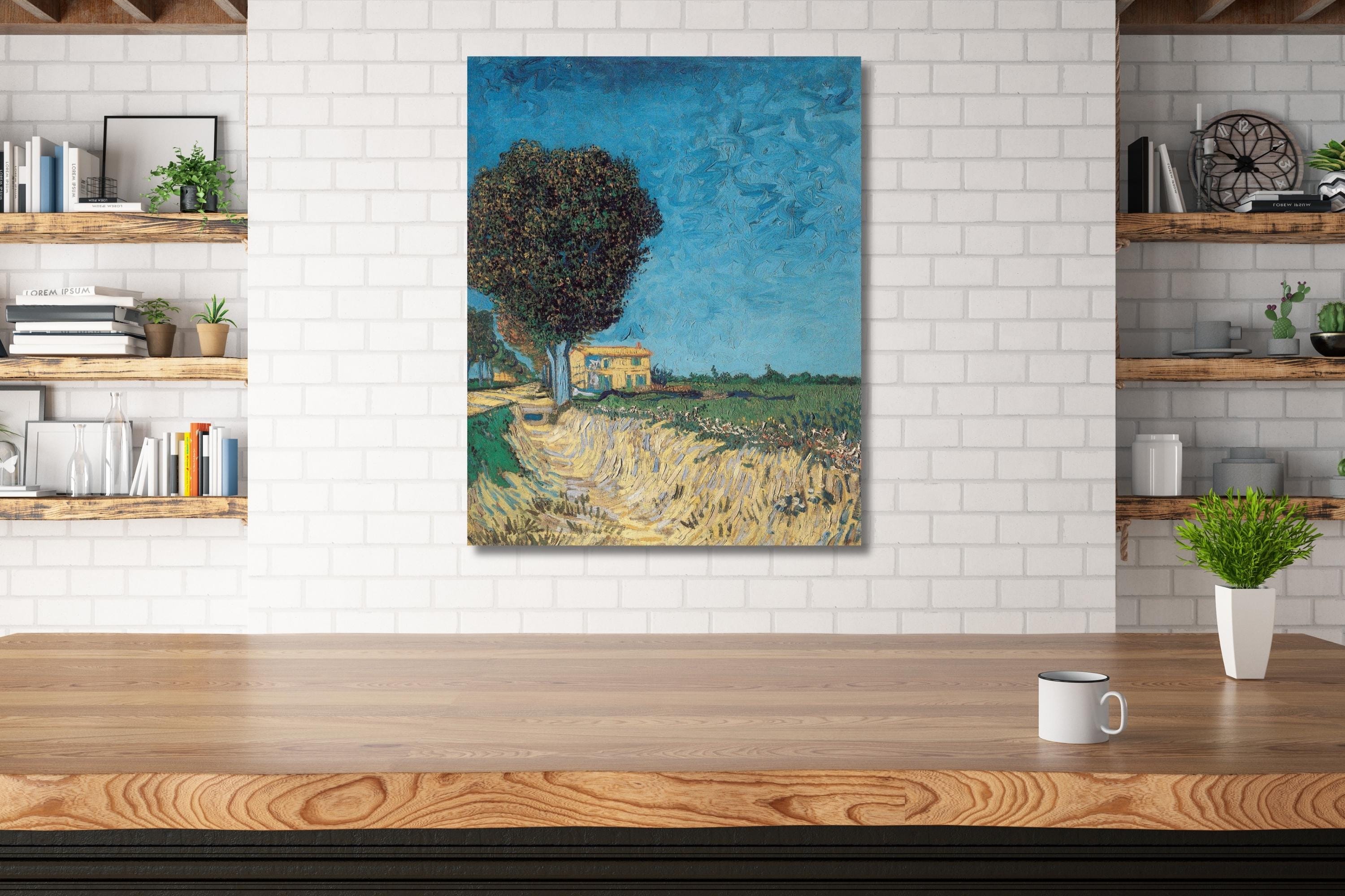 A Lane Near Arles by Vincent Van Gogh Canvas Wall Art, Van Gogh Poster ...