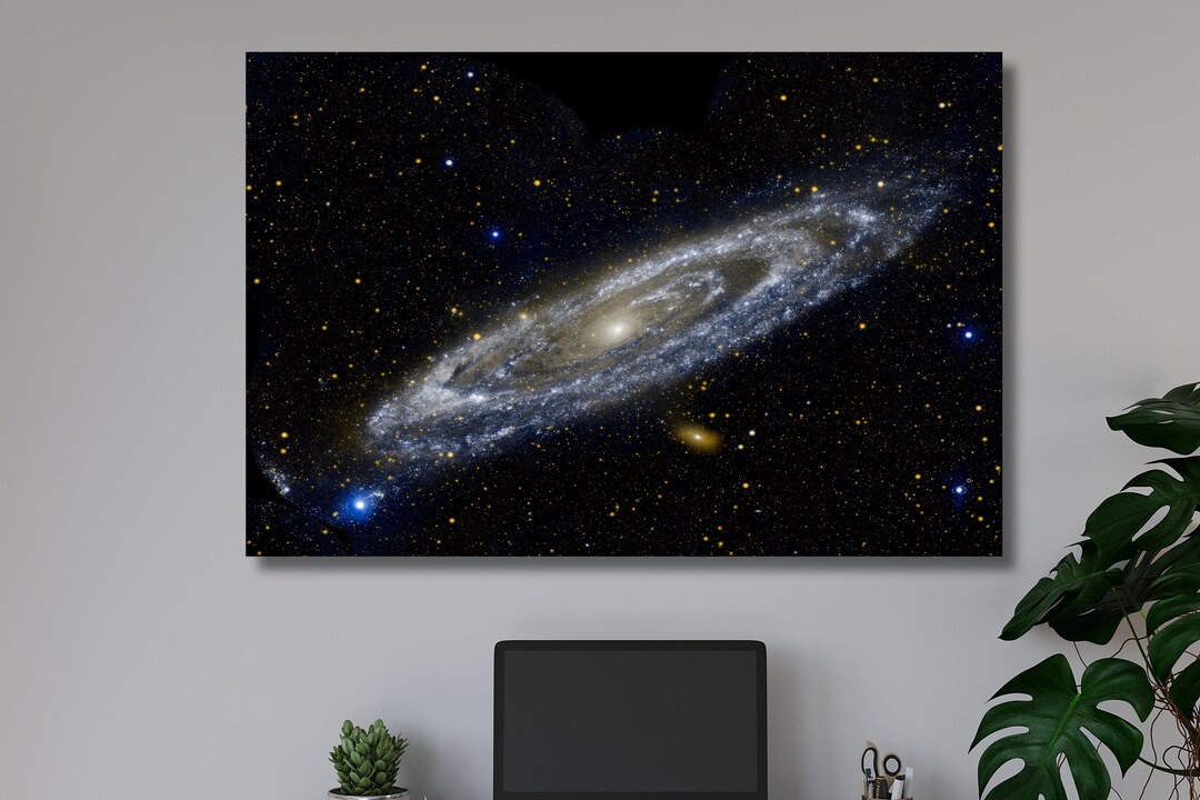 Andromeda Space Galaxy Canvas Wall Art,galaxy Poster,andromeda Space ...