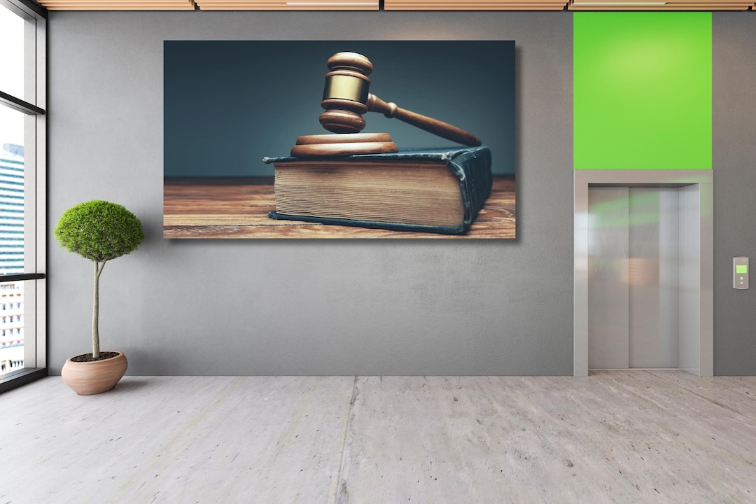 Lawyer’s Office Wall Decor,scales of Justice,elegant Law Office Wall ...