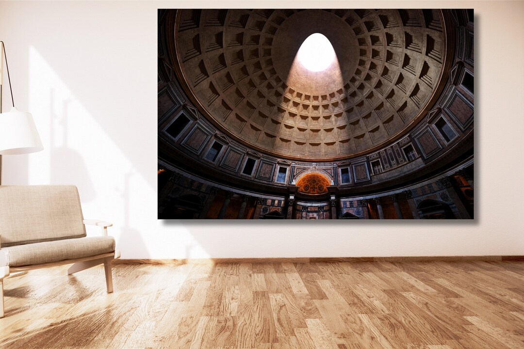 Pantheon's Captivating Glow Canvas Wall Art, Ancient Rome Canvas ...