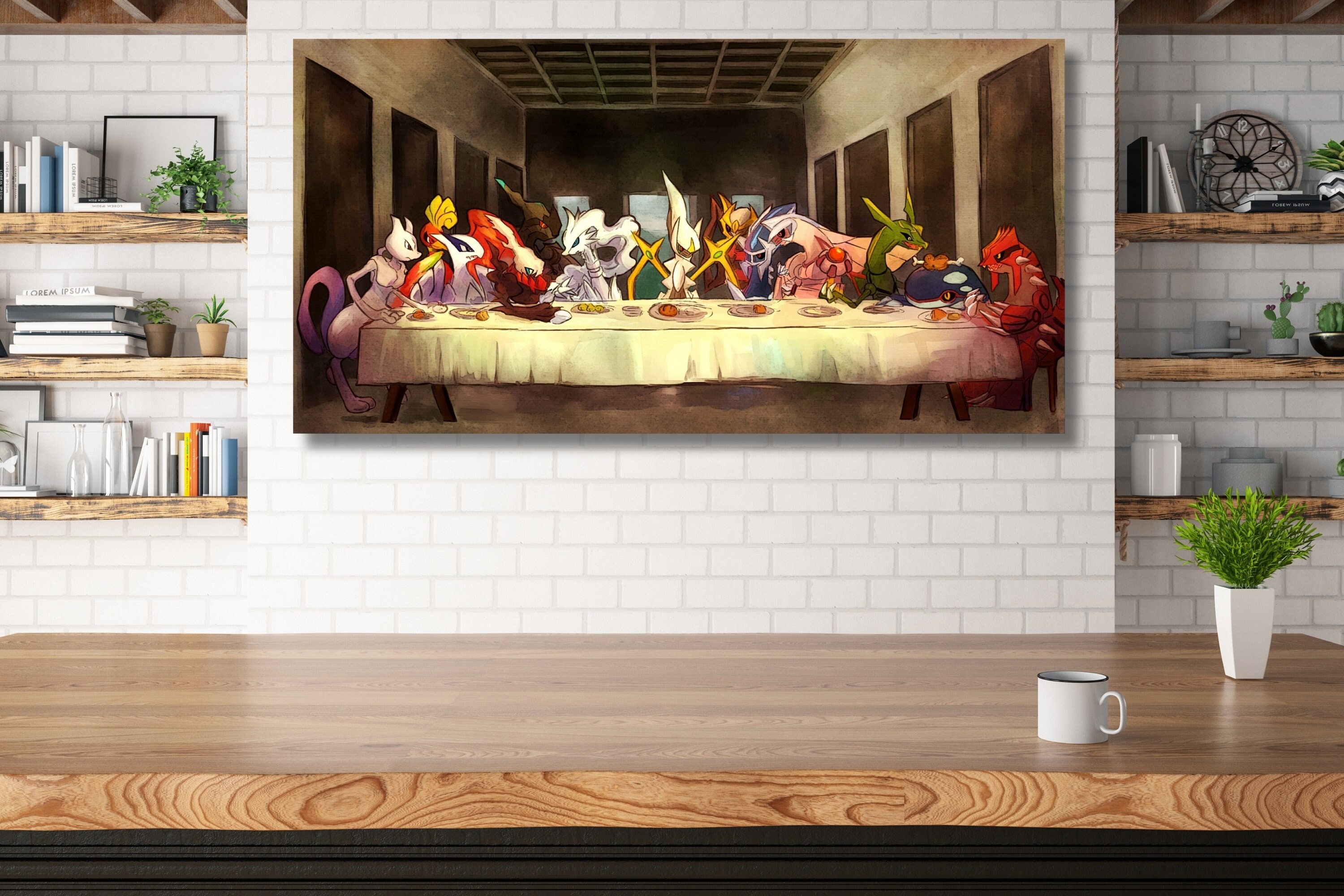 Last Supper Cartoon Heroes Poster Printlast Supper Cartoon Heroes Wall ...