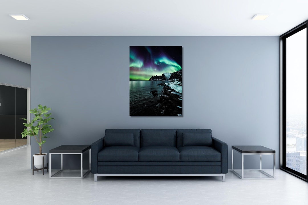 Northern Lights Landscape Poster Print,aurora Borealis in the Arctic ...