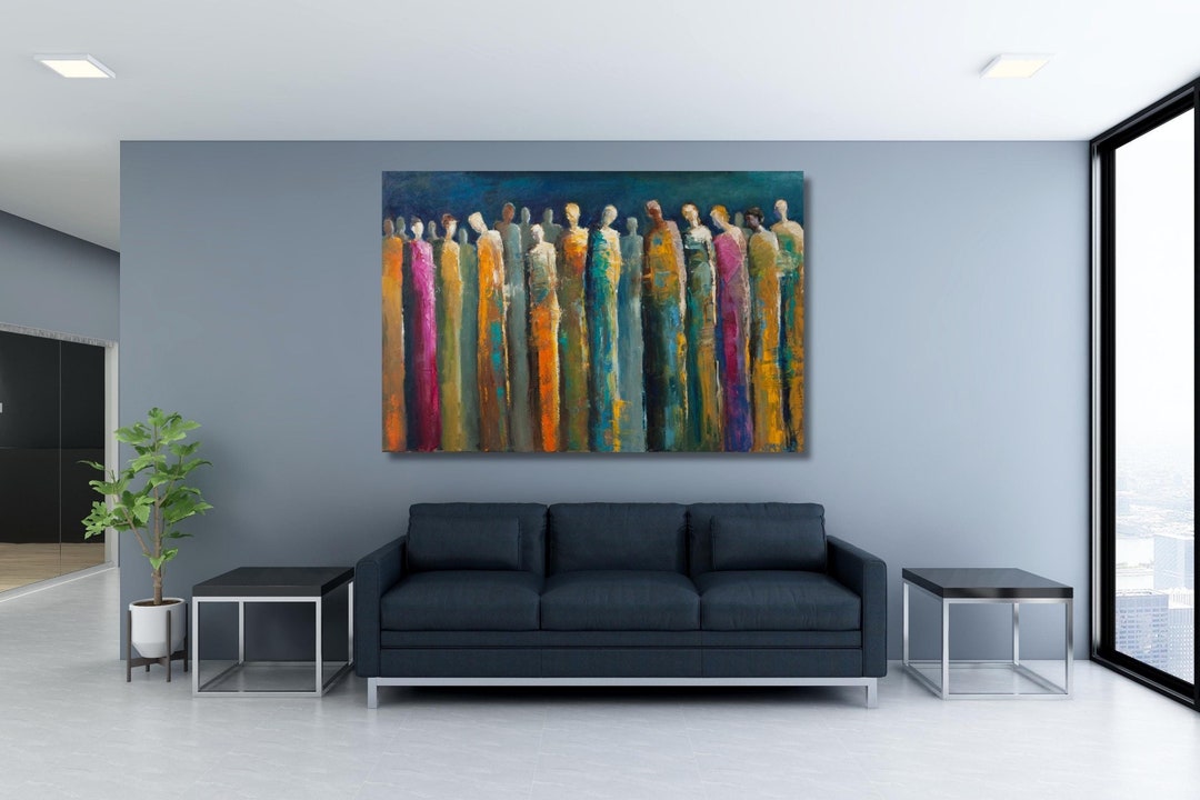 Abstract Human Figures Canvas Art,colorful Abstract People Poster ...