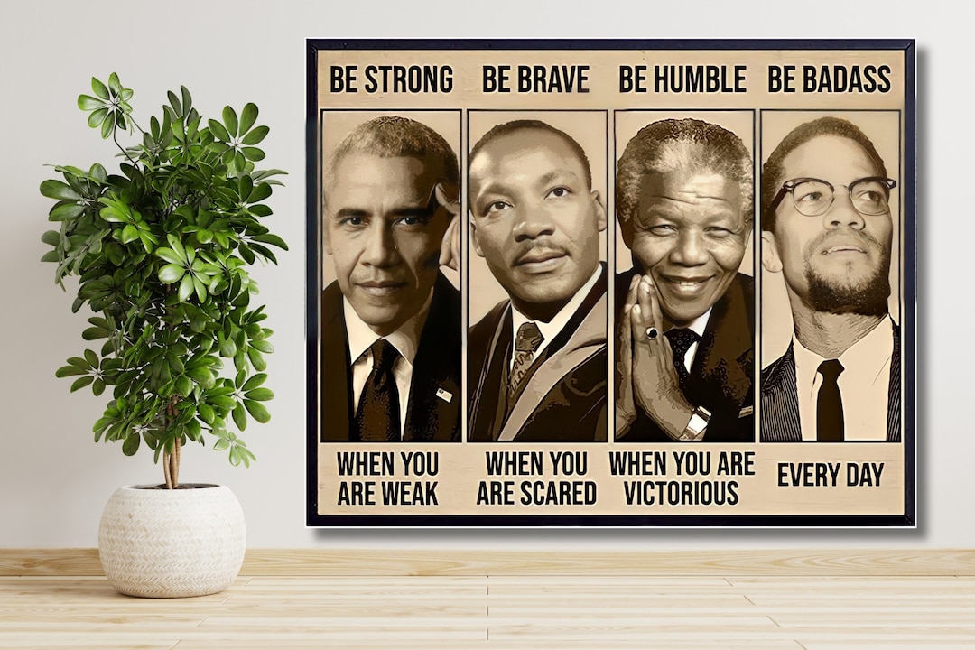 Iconic Civil Rights Leaders Canvas Wall Art, Obama, Martin Luther King ...