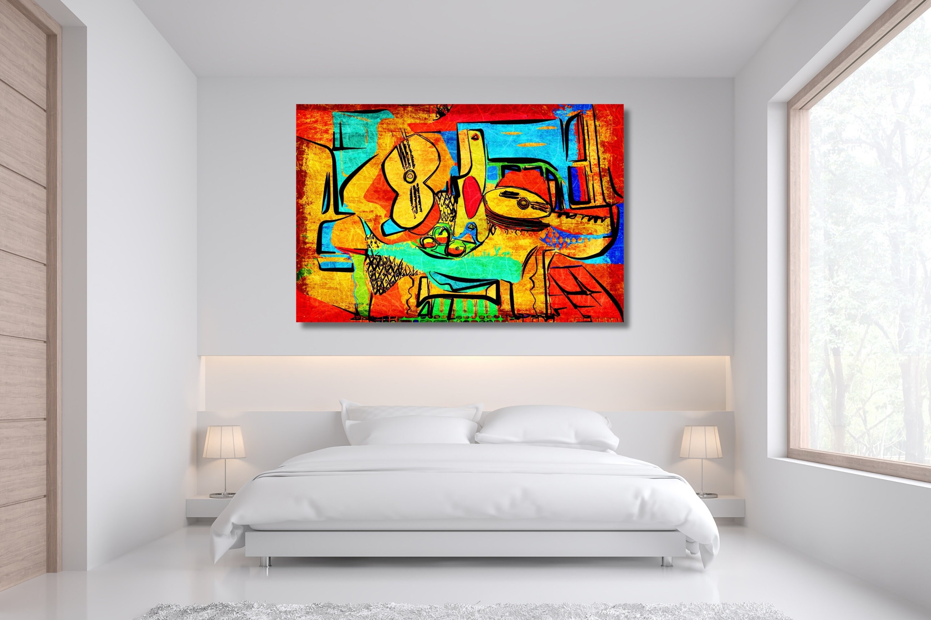 Pablo Picasso Musical Instruments Poster Canvas Wall Art,pablo Picasso ...