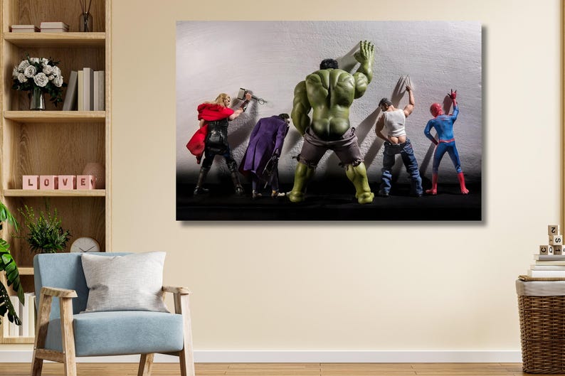 Avengers Movie Poster,avangers Toilet Superheroes Canvas Poster Wall ...