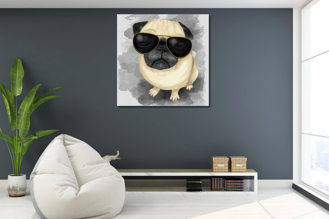 Funny Dog Poster Print,dog Portrait Canvas Print,dog Lover’s Gift Idea ...