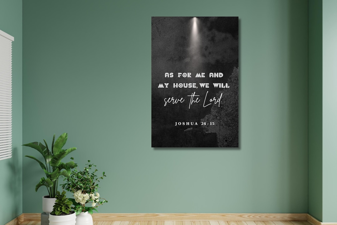 Joshua 24:15 Bible Verse Canvas Poster|religious Gift|bible Verse ...