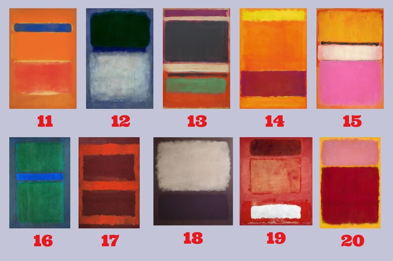 Custom Set of 3 Mark Rothko Reproduction Canvas Wall Decor|rothko ...