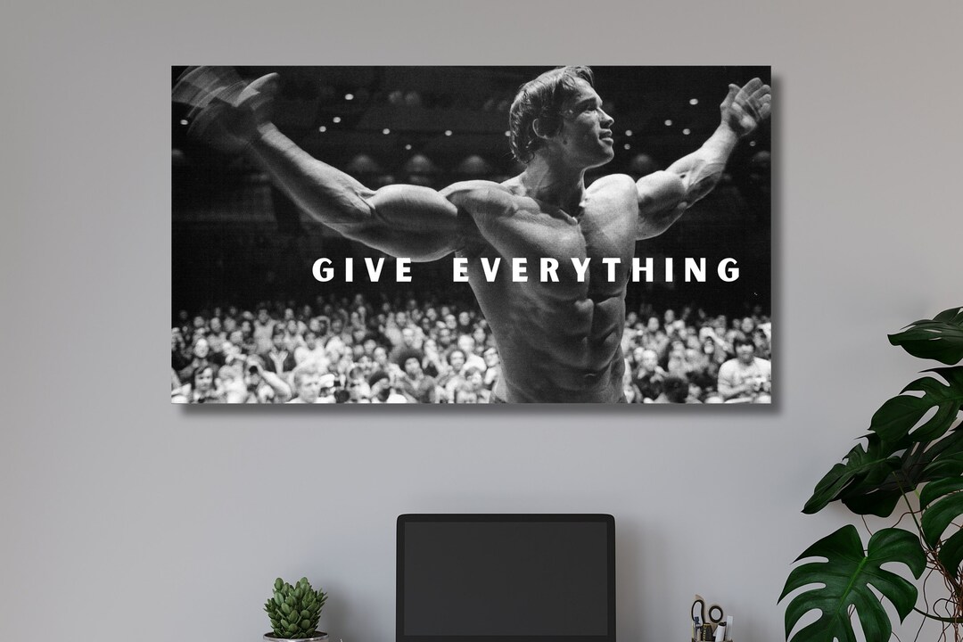 Arnold Schwarzenegger Poster Canvas Wall Art,body Building Motivation ...