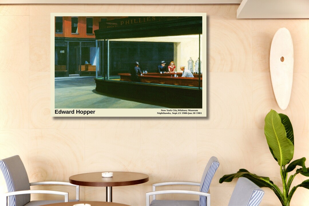 Nighthawks (1942) Edward Hopper|framed Giclee Wall Art|edward Night ...