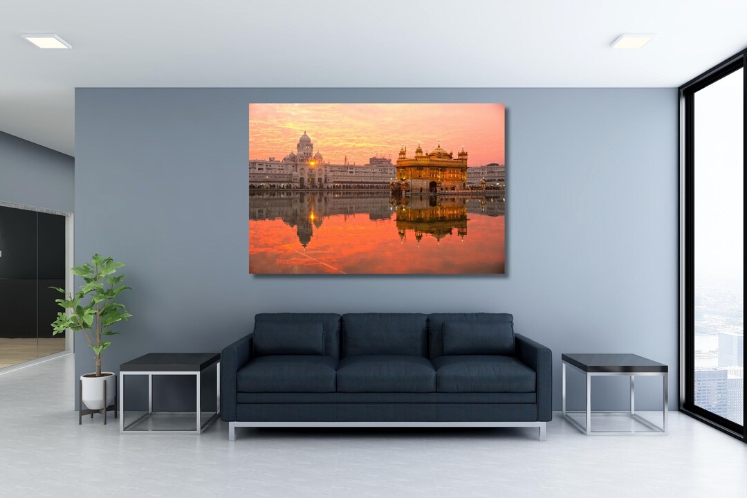 Golden Temple Indian Canvas Wall Art,golden Temple Harmandir Sahib Art ...
