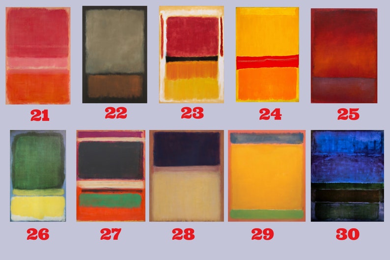 Custom Set of 3 Mark Rothko Reproduction Canvas Wall Decor|rothko ...