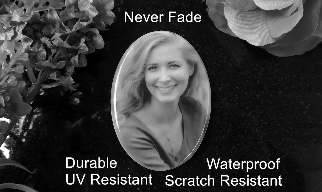 Personalized Memorial Ceramic Photo Plaque: Headstone Tombstone Picture ...