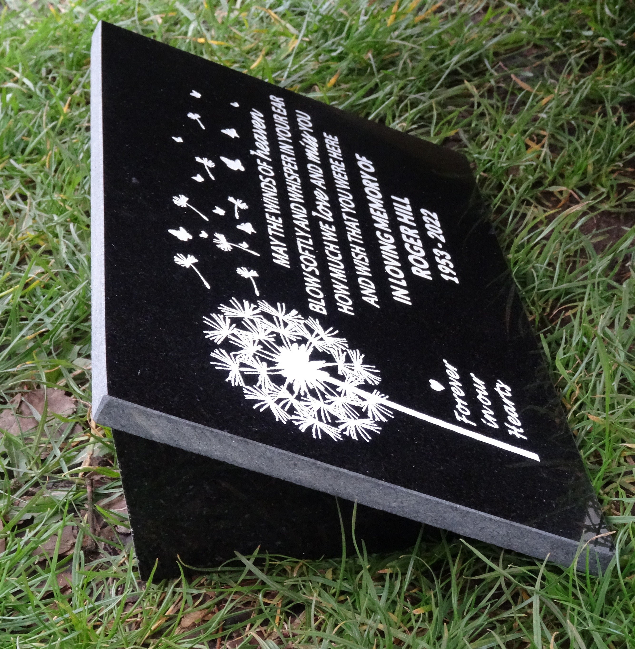 Personalised Granite Memorial Stone Long-life Sandblasted Engraved May ...