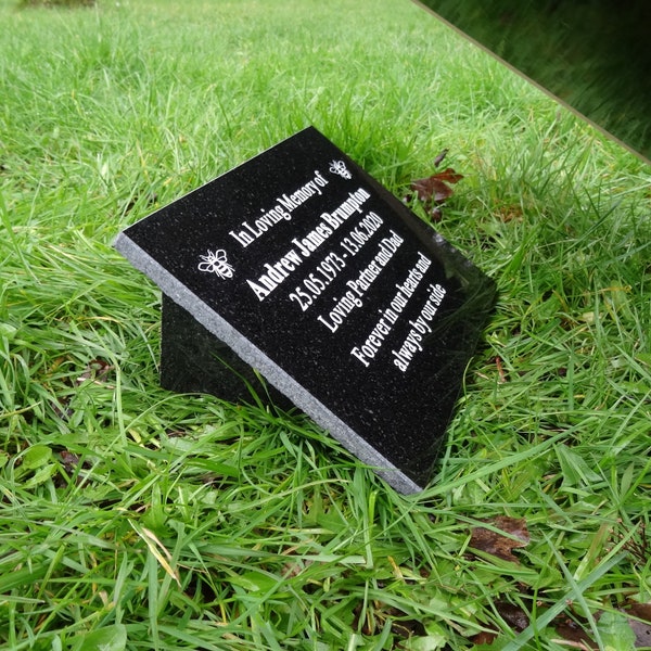 Granite Grave Marker - Etsy UK